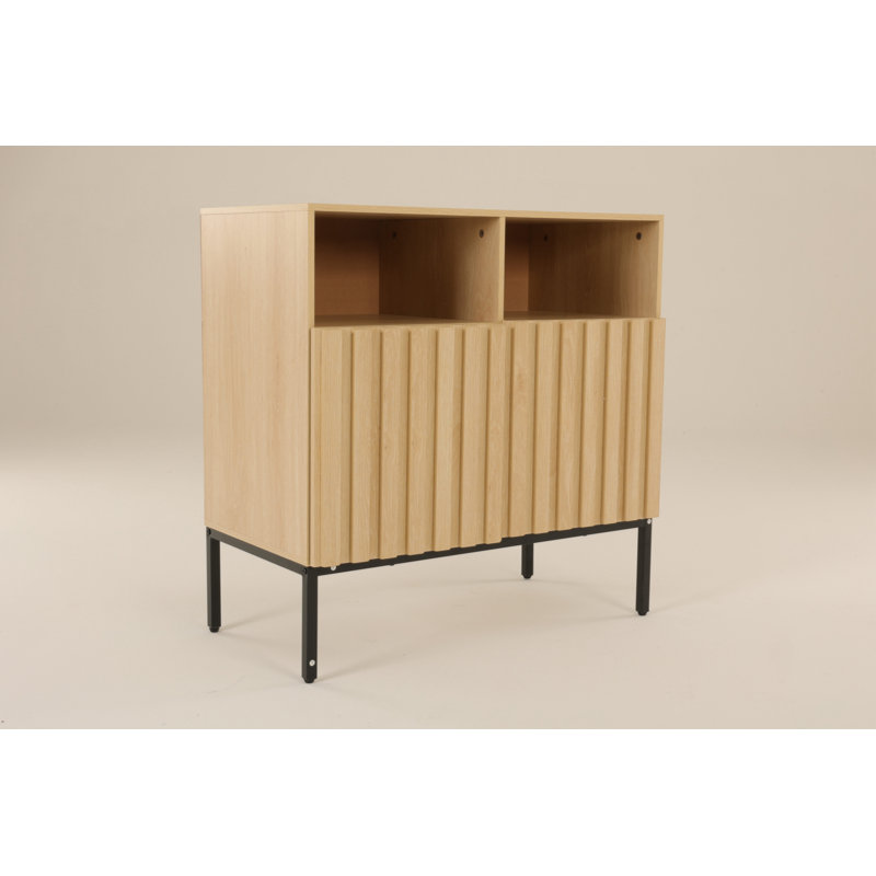 Ebern Designs Storage Cabinet, Modern Rustic Industrial Buffet Sideboard, Accent Console ...